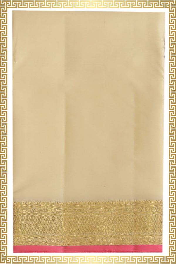Kanchi Pure Silk CreamTraditional Dhoti With Kanduva (8 X 4)