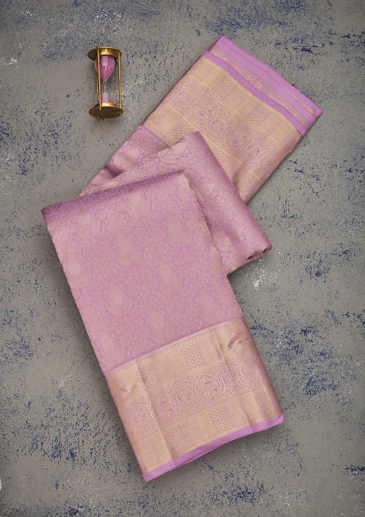Lavender Zariwork Pure Silk Saree
